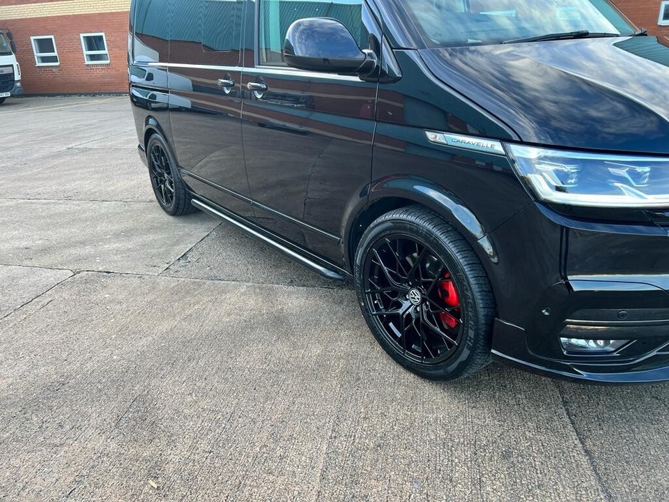 VW TRANSPORTER 18 " T6 T7 ALLOY WHEELS BLACK + MAXXIS AP3 ALL SEASON ...