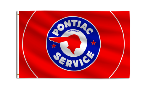 Pontiac Service Flag Banner 3X5 Ft Performance Car Parts Garage ...