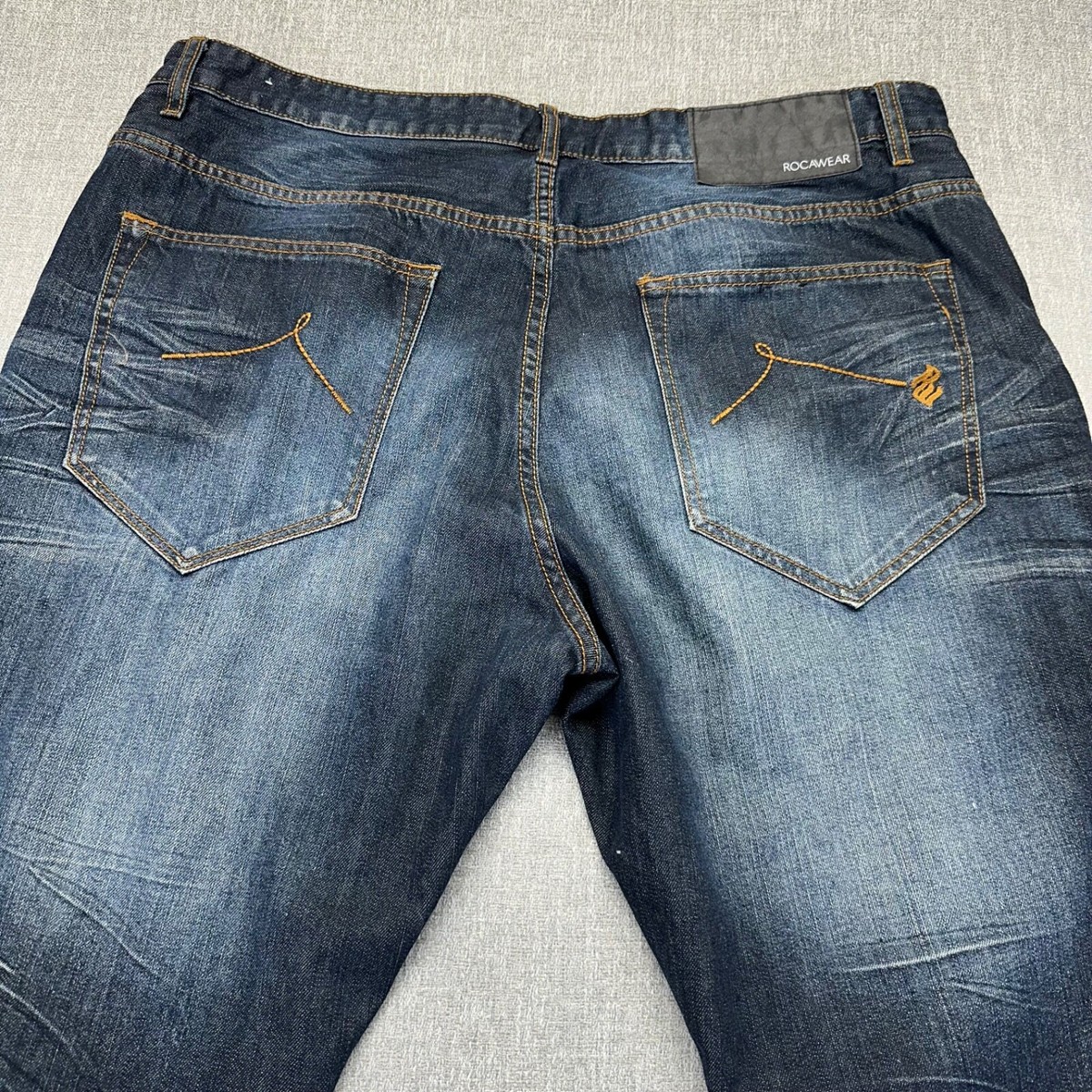 Vintage Rocawear Jeans 40x33 Blue Baggy Straight Denim Wide Vintage Rocawear Jeans 40x33 Blue Baggy Straight Denim Wide
