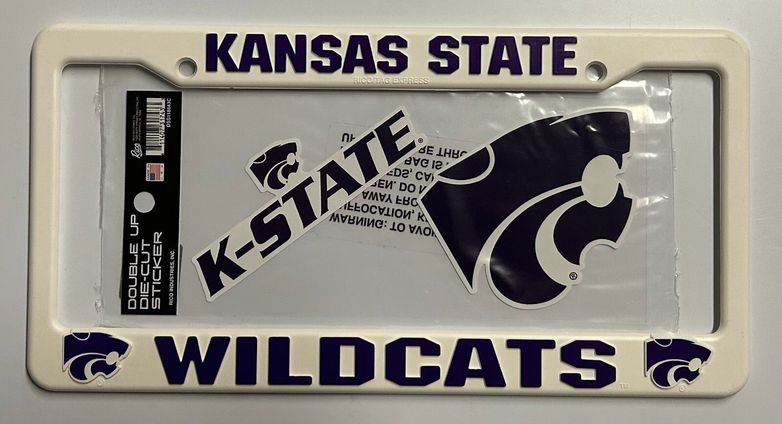 Kansas State Wildcats License Plate Frame Fan Pack - Includes Two ...