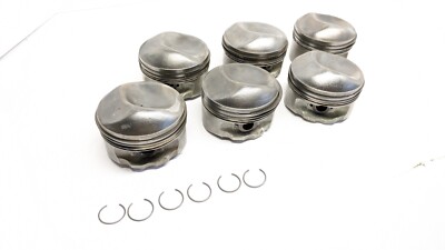 (6) Nikasil Plated Pistons 911 Carrera 3.2 Liter 95mm 9.5:1 Compression ...