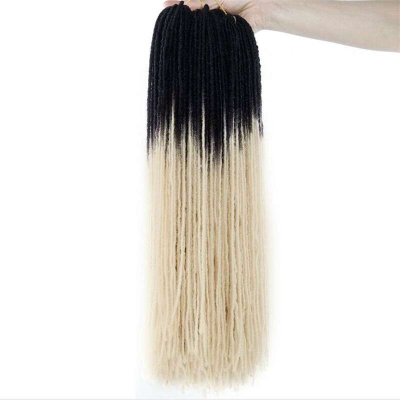 18" Thin Soft Faux Locs Micro Dreads Sister Locks Crochet Braids Hair ...