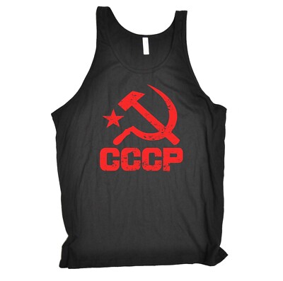 Funny Novelty Vest Singlet Top - Cccp Red | eBay Australia