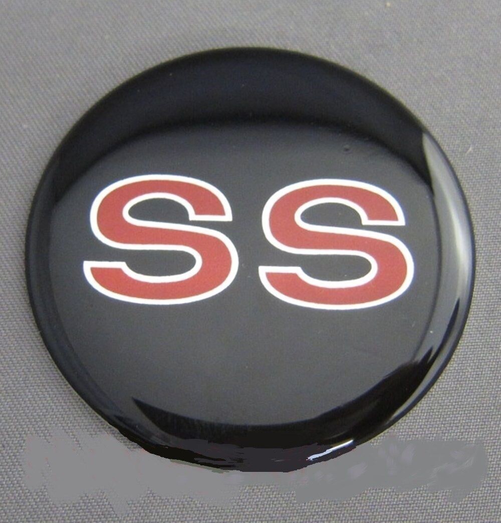 Red SS SUPER SPORT WHEEL RALLY STEERING Center Cap DECALS emblems ...