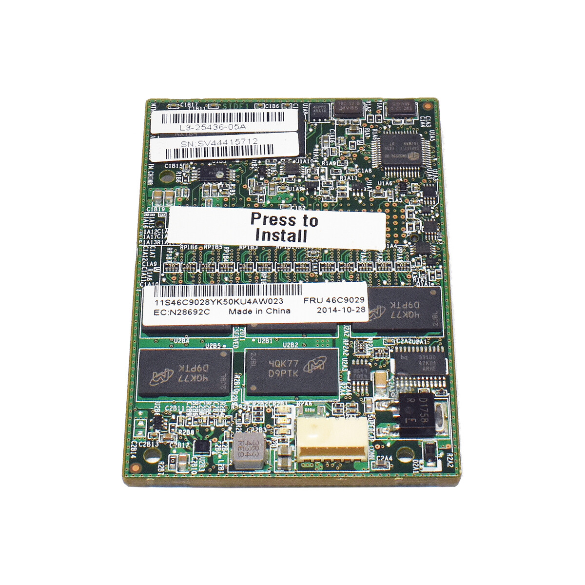 IBM 1GB RAID 5100 Cache Flash 5 upgrade 46C9029 L3-25436-05A + BBU ...