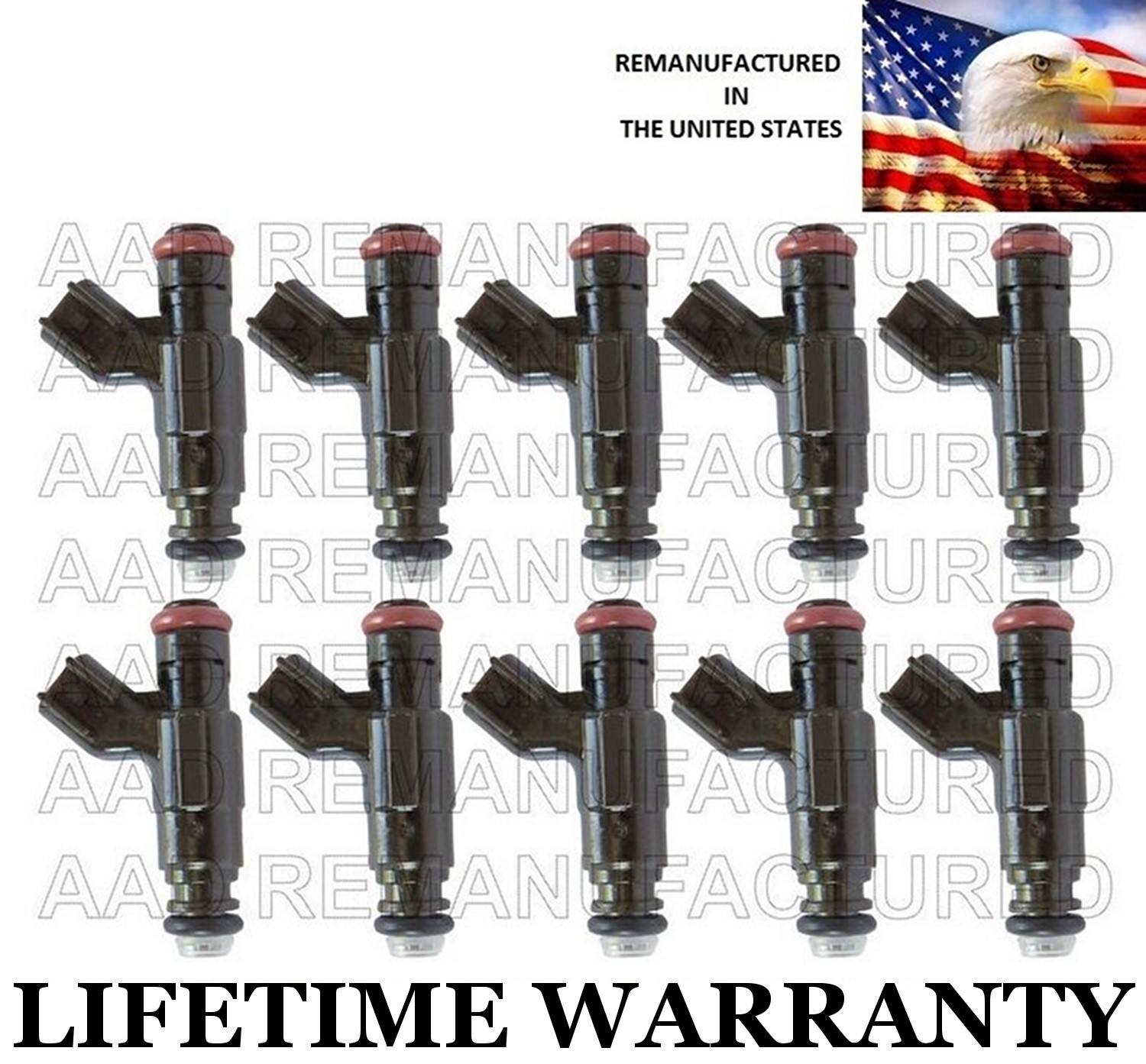 Genuine Bosch Set Of 10 OEM Fuel Injectors For Dodge Ram 8.0L V10 ...