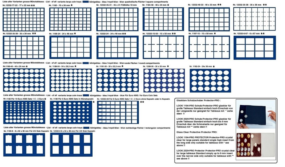 ALU Coin Case GIGANT Empty Look & Coin Trays Blue Red Dark Red | eBay
