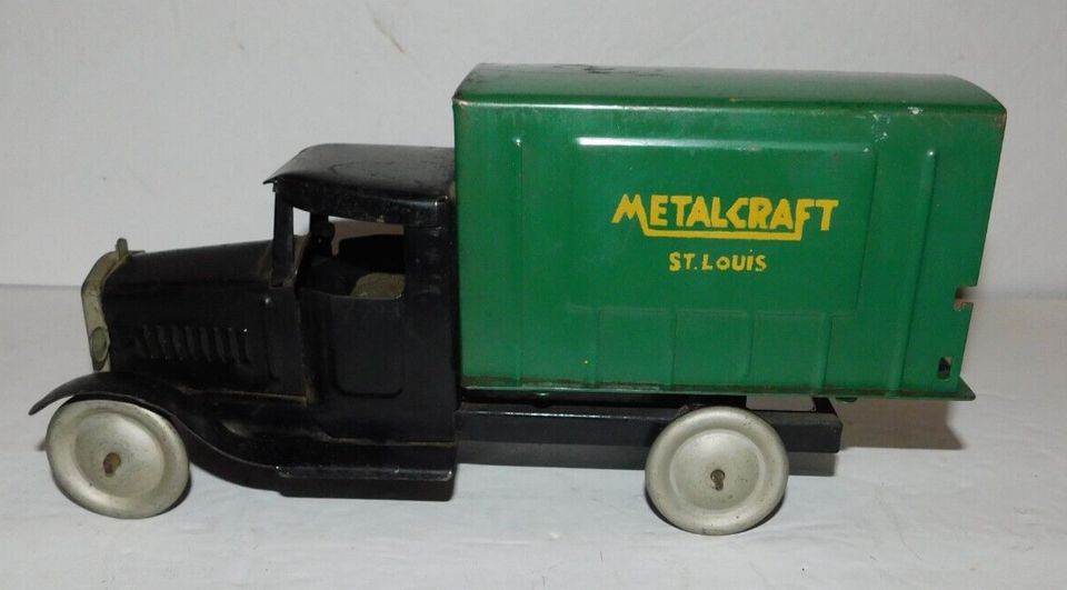 VERY NICE VINTAGE METALCRAFT PRESSED STEEL TOY BOX TRUCK ST LOUIS | eBay