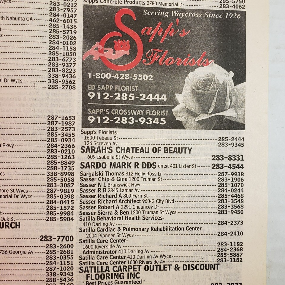 BellSouth The Real Yellow Pages, Waycross * Blackshear 912 , 2004 2005 ...