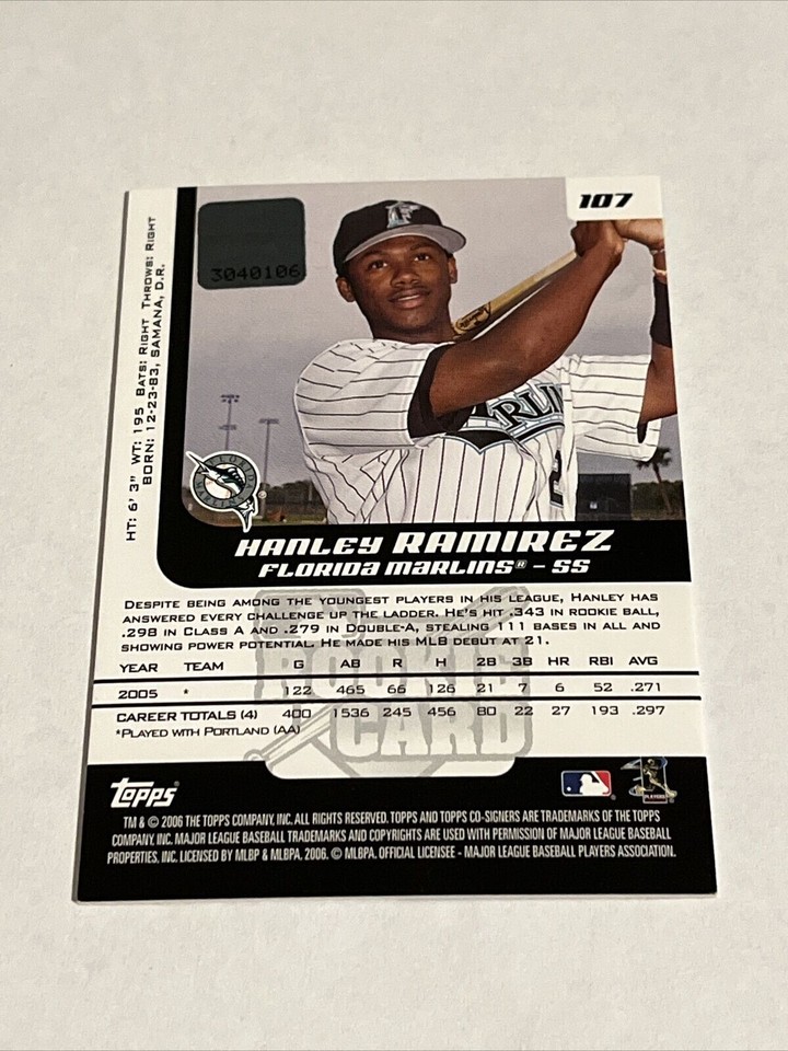 HANLEY RAMIREZ 2006 TOPPS C0-SIGNERS AUTO ROOKIE CARD--#107 | eBay