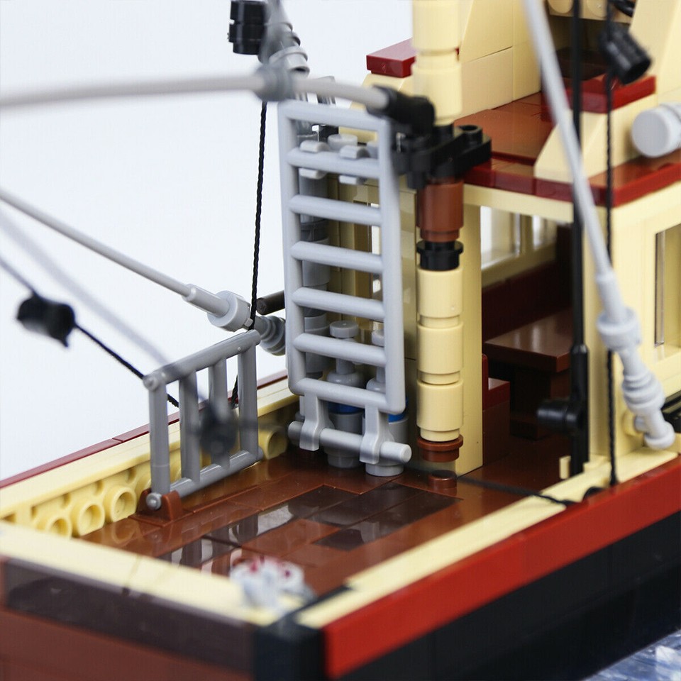 Orca-Jaws Fishing Boat Model Building Blocks MOC Set Educational Toy | eBay