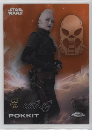 2025 Topps Chrome Star Wars Rebel Orange Wave Refractor /25 Pokkit #97 ...