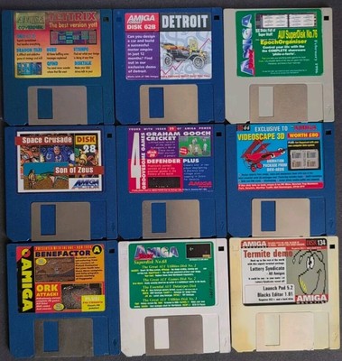 Amiga Games - Job lot of AMIGA Format Floppy Disk Games & Softwares ...