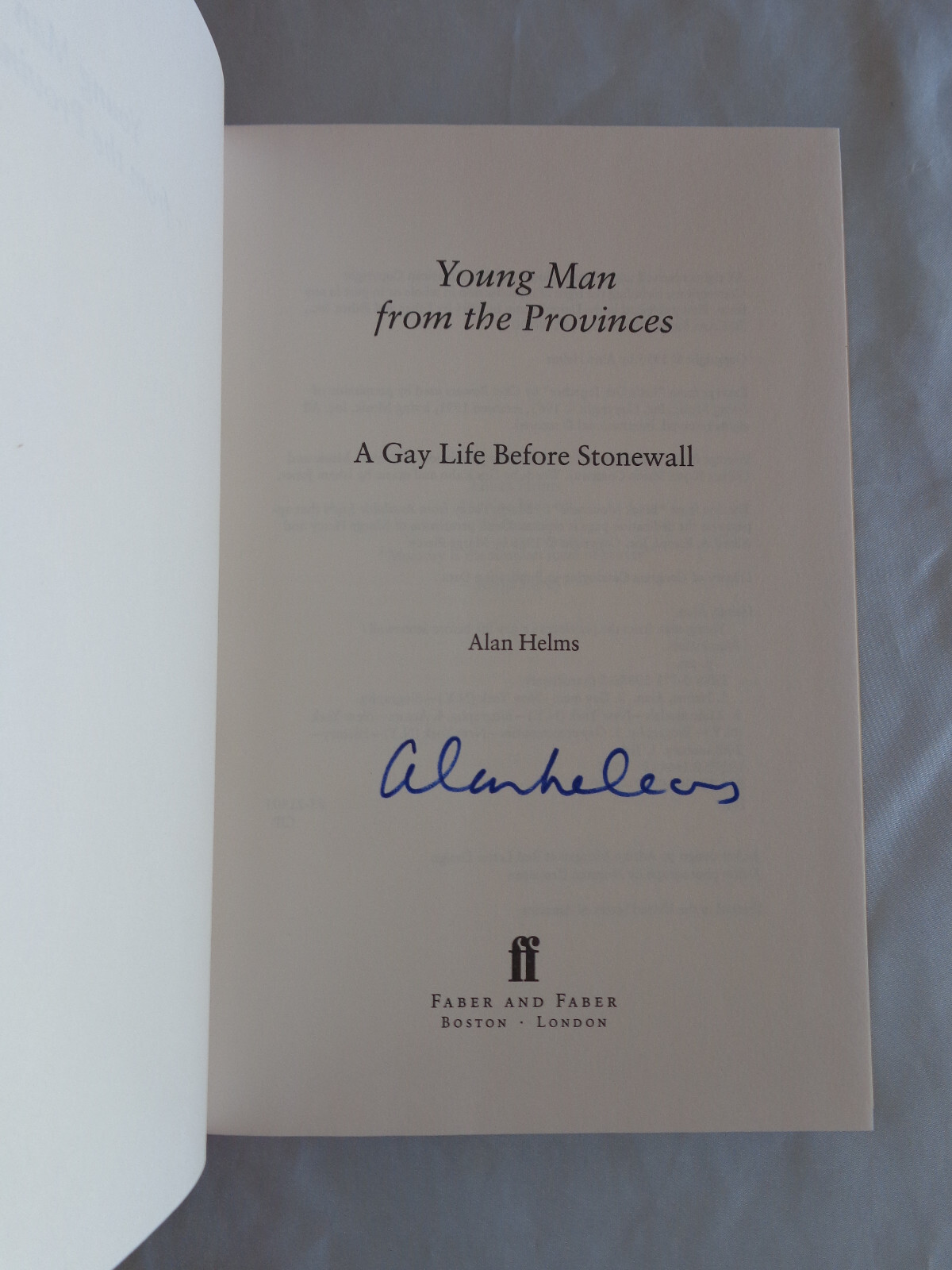 Young Man from the Provinces : A Gay Life Before Stonewall by Alan ...