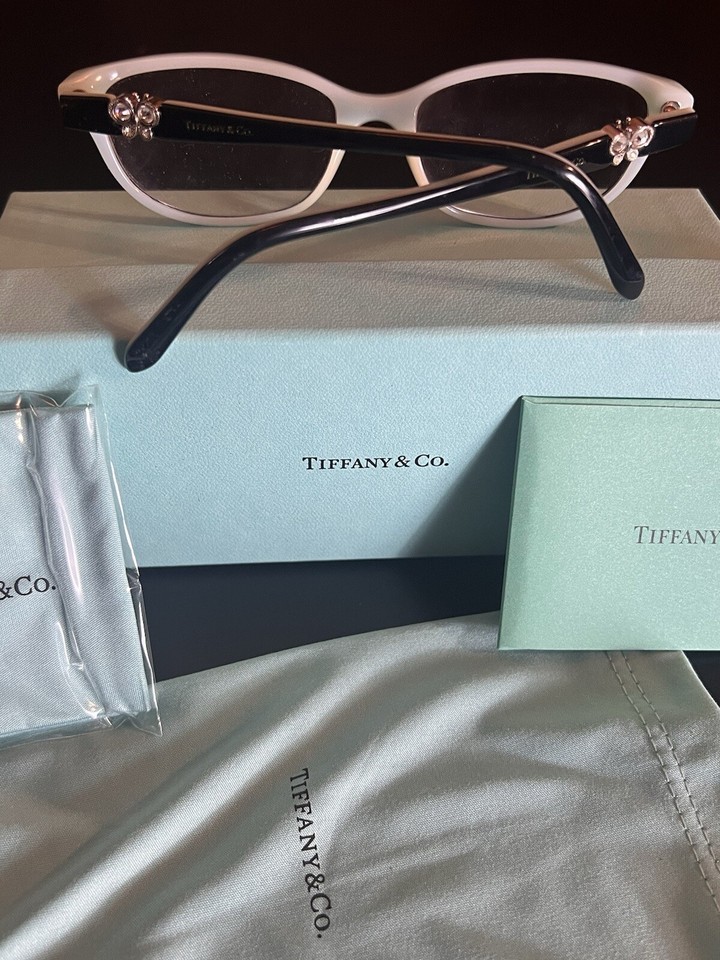 TIFFANY & CO. RX "Silver Butterfly Charm" Black/Light Blue Reading ...