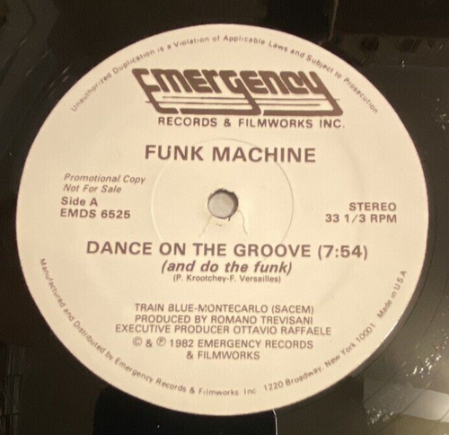 FUNK MACHINE Funk On The Groove WLP Rare 12" SIngle PROMO Italo Disco ...