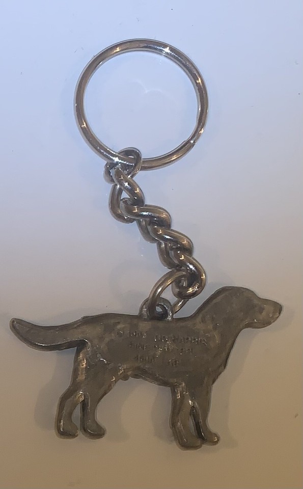 GG Harris Fine Pewter 1997 All Kinds Of Dogs Keychain Key Ring Dog Lab ...