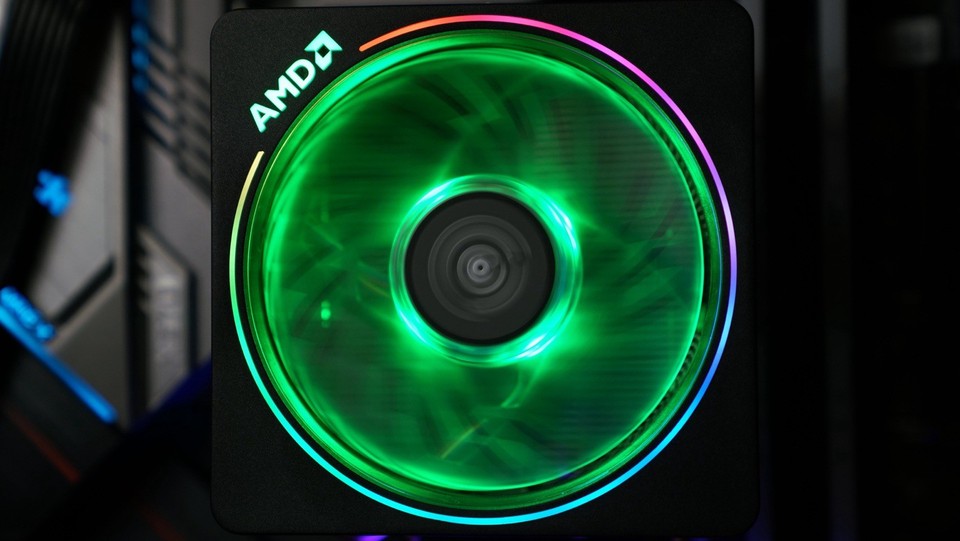 (New) Original OEM AMD Wraith Prism aRGB Stock Copper CPU Cooler Socket ...