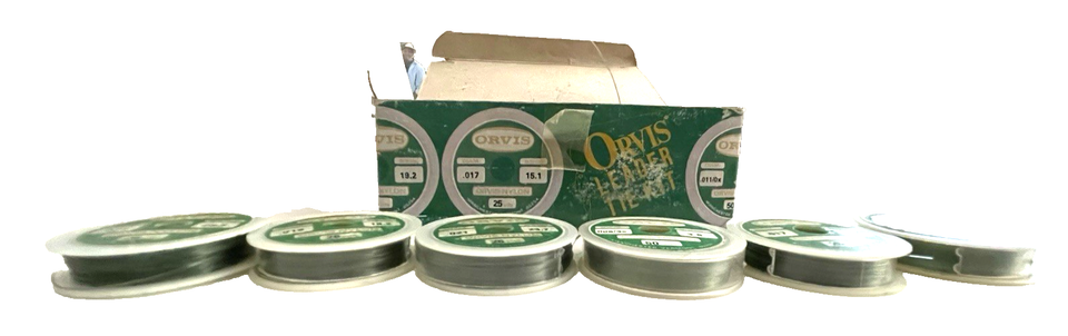 ORVIS LEADER TIE KIT Fly Fishing Line 18 Spools Selection Orig Box ...