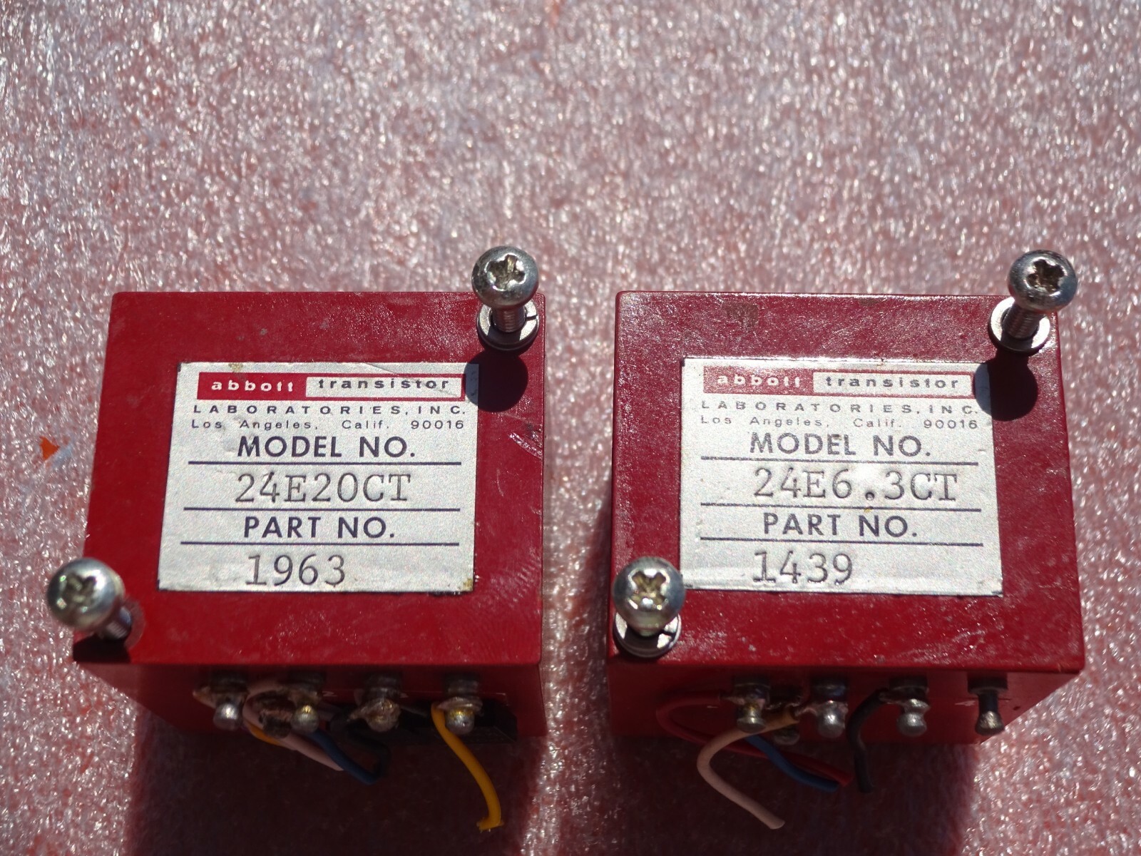 Abbott Transistors Laboratories 24E20CT & 24E6.3CT | eBay