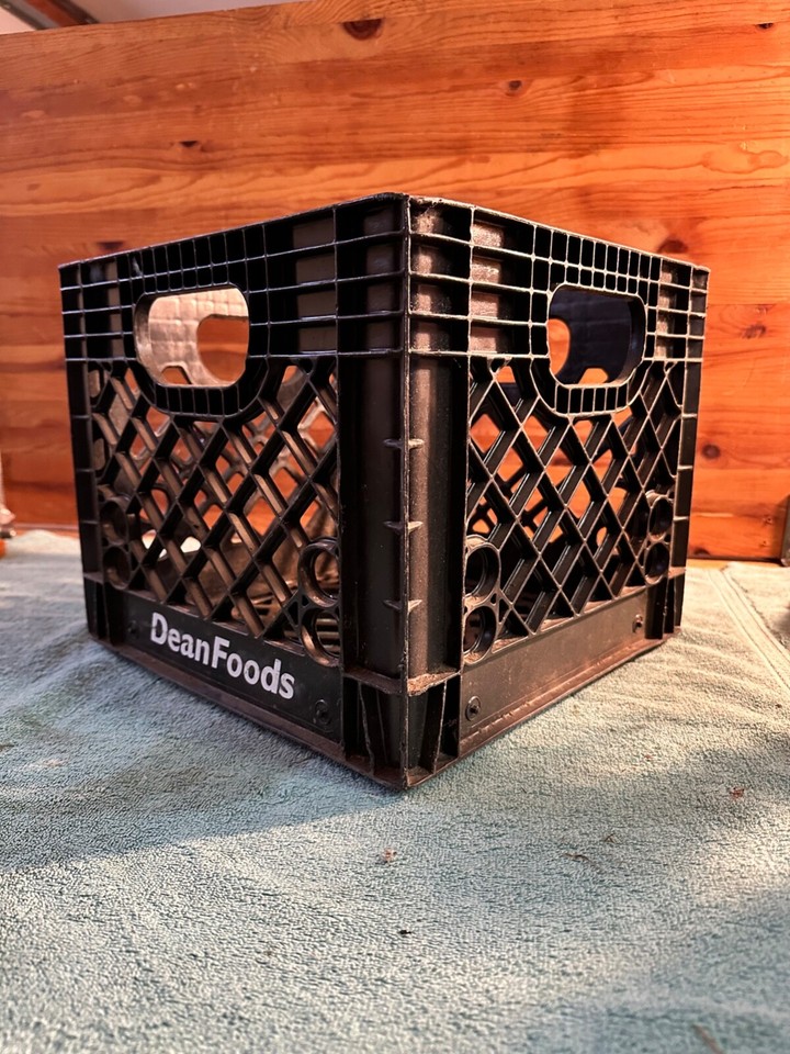 Dean Food Heavy Duty Plastic Square Milk Container Carrying Crate VTG ...