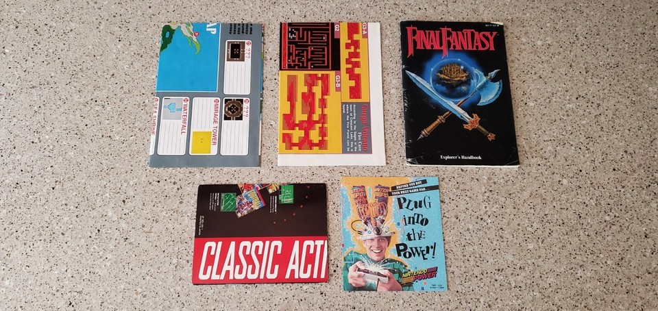 Final Fantasy 1 I Nintendo NES RPG Game Complete CIB Box Map Chart ...