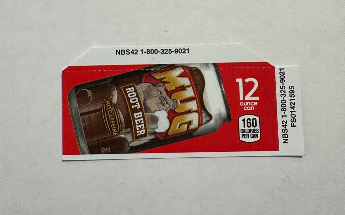 Mug Root Beer Vending Machine Flavor Strip 12oz For Vendo, Dixie Narco ...