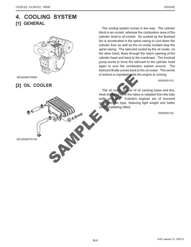 KUBOTA OC60-E2 & OC95-E2 DIESEL ENGINE WORKSHOP SERVICE REPAIR MANUAL ...