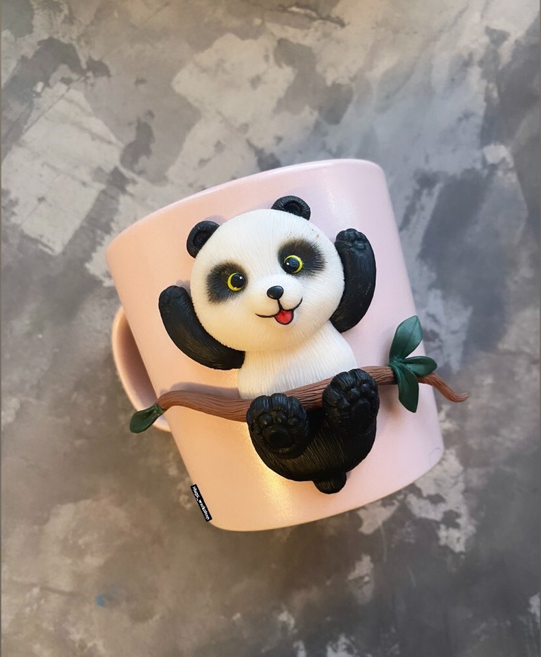 cute Panda mug, Panda character coffee cup, Panda Bear Mug ...