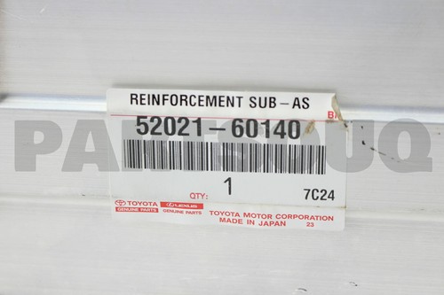 5202160140 Genuine Toyota REINFORCEMENT SUB-ASSY, FRONT BUMPER 52021 ...