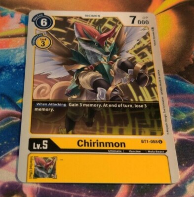 Digimon CHIRINMON BT1-058 Yellow Uncommon TCG | eBay