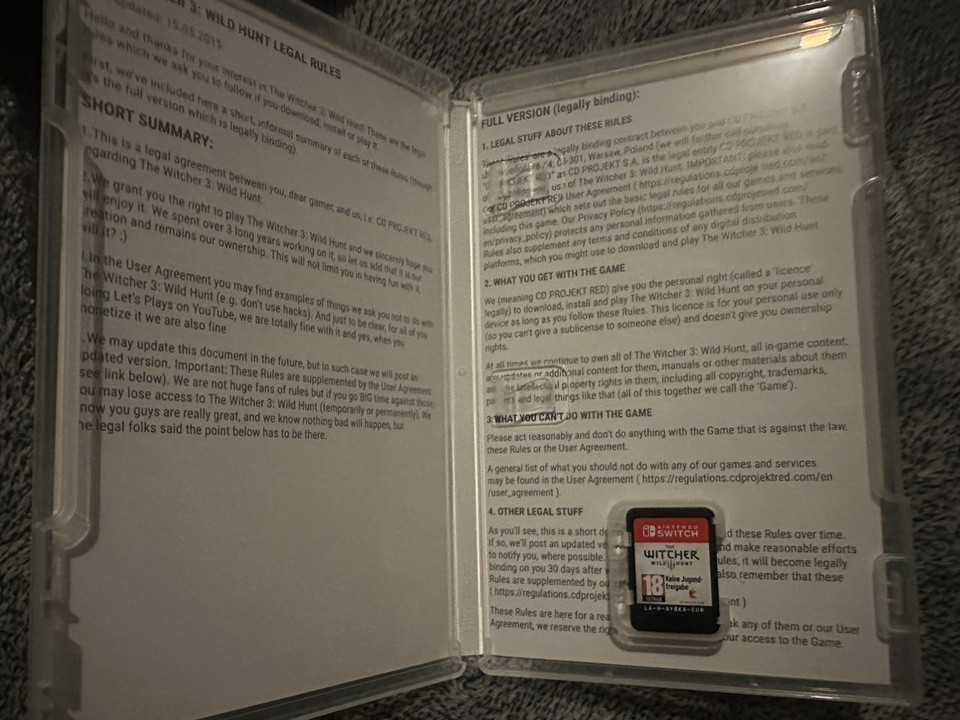 The Witcher 3: Wild Hunt Nintendo Switch | eBay UK