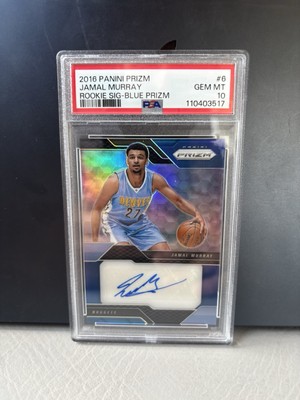 2016-17 Panini Prizm Blue Jamal Murray Rookie Signature Auto PSA 10 | eBay