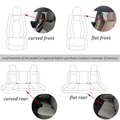 Car Seat Covers Full Set, Seat Covers for Dodge Curved Front&Curved ...