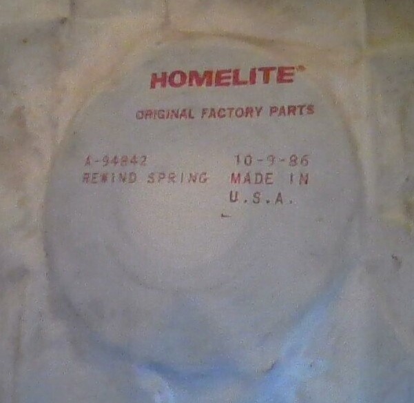 New Starter Recoil Spring For Fits Homelite SUPER XL XL-12 SXL Chainsaw ...