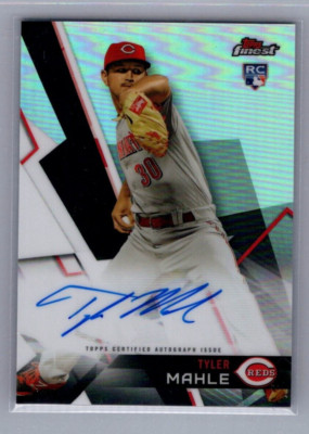 2018 Topps Finest Baseball TYLER MAHLE Refractor RC Auto Rookie Card ...