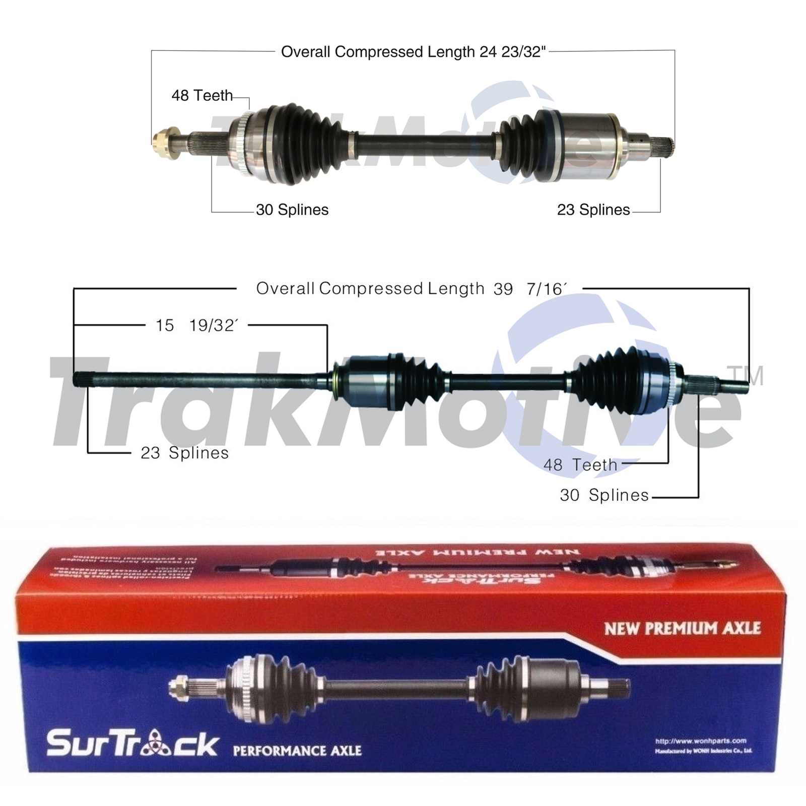 For Lexus RX330 RX350 AWD 2004-2009 Pair of Front CV Axle Shafts ...