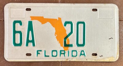 Florida VANITY License Plate 6A 20 | eBay