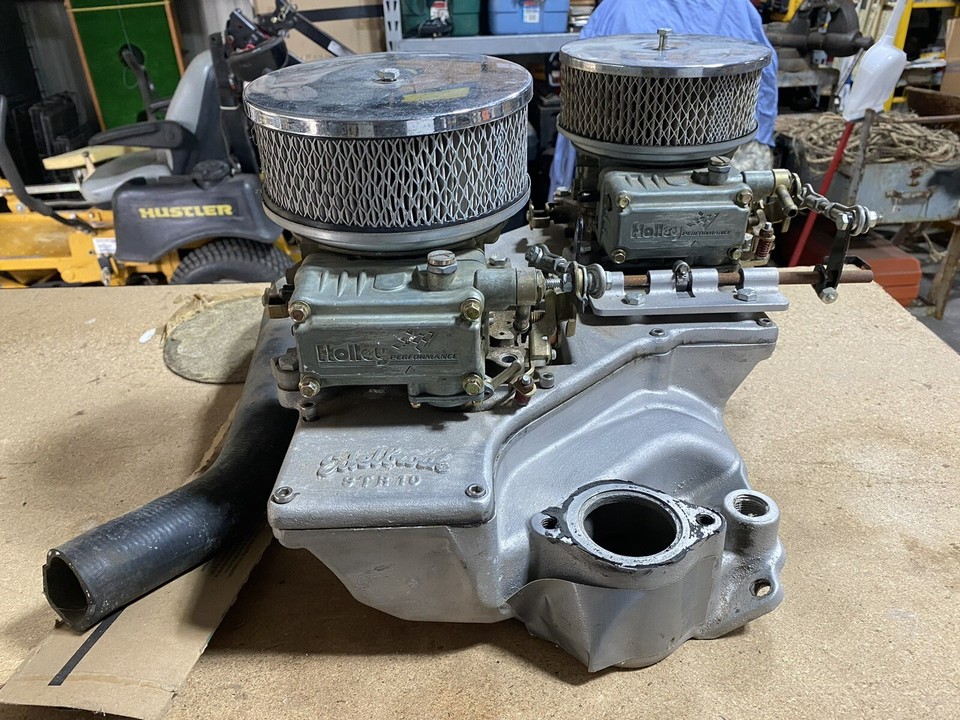 Edelbrock Dual Quad Manifold And Carbs For Small Block Chevy SBC ...