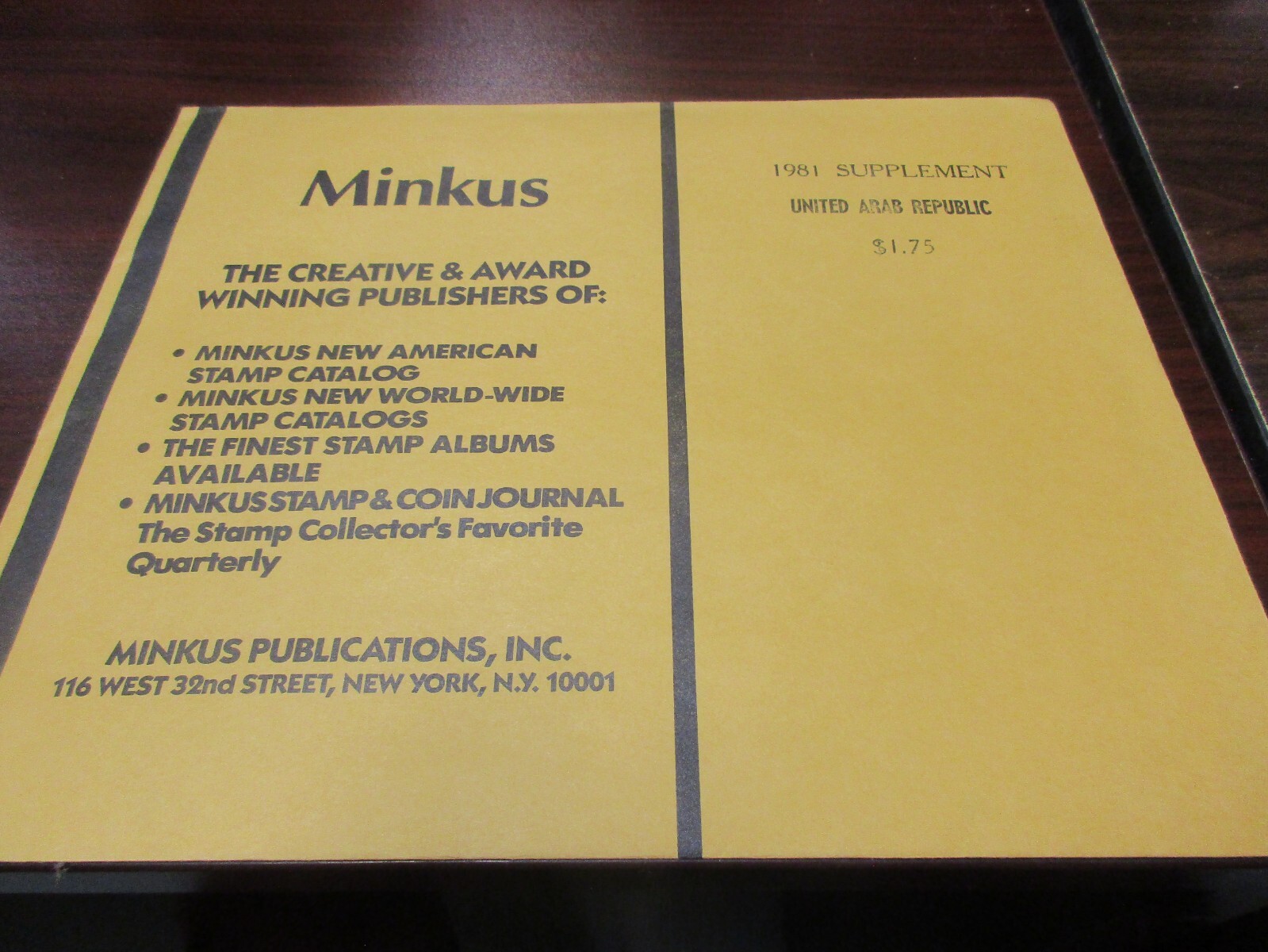 "MINKUS" ALBUM PAGES 1981 SUPPLEMENT U.A.R W/FREE SHIPPING!!! | eBay