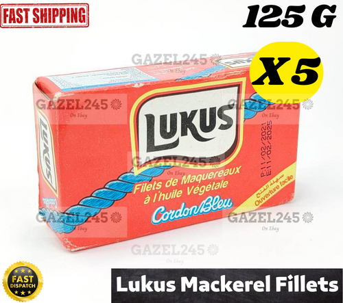 Lukus Mackerel Fillets With Vegetable Oil Natural 5X 125G لوكوس شرائح ...