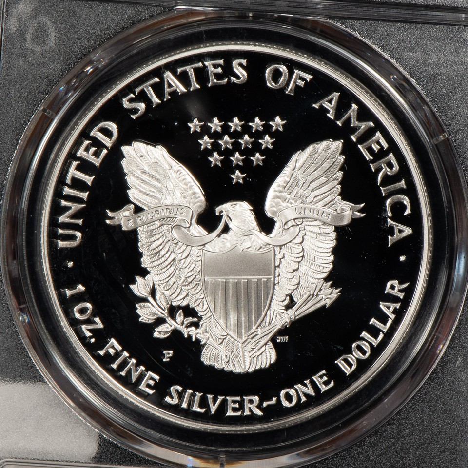 2000-P 1 oz Silver American Eagle Proof - Blue Label - PCGS PR 70 DCAM ...