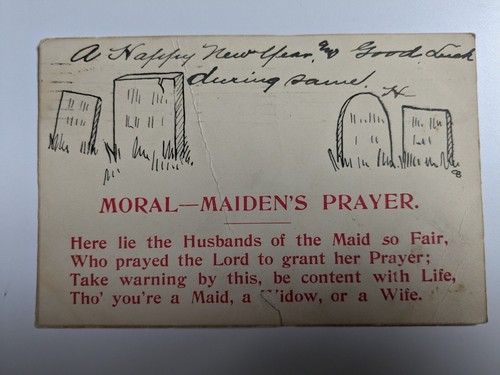 Vintage Postcard Color Humor "Moral Maiden's Prayer" Esther Houck ...