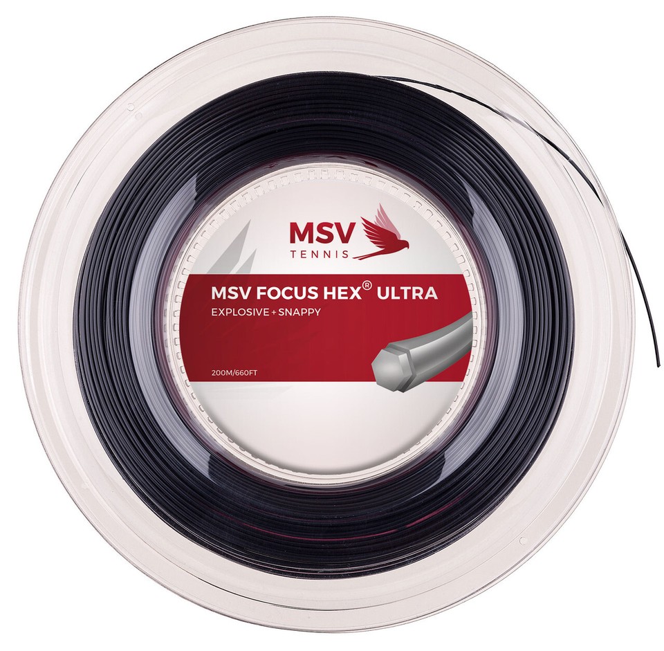 MSV FOCUS HEX ULTRA 17 1.20mm Tennis String 200m Reel - Explosive ...