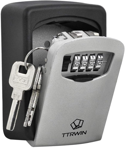 Key Lock Box with 4-Digit Combination Lock, [Waterproof][Wall Mounted ...