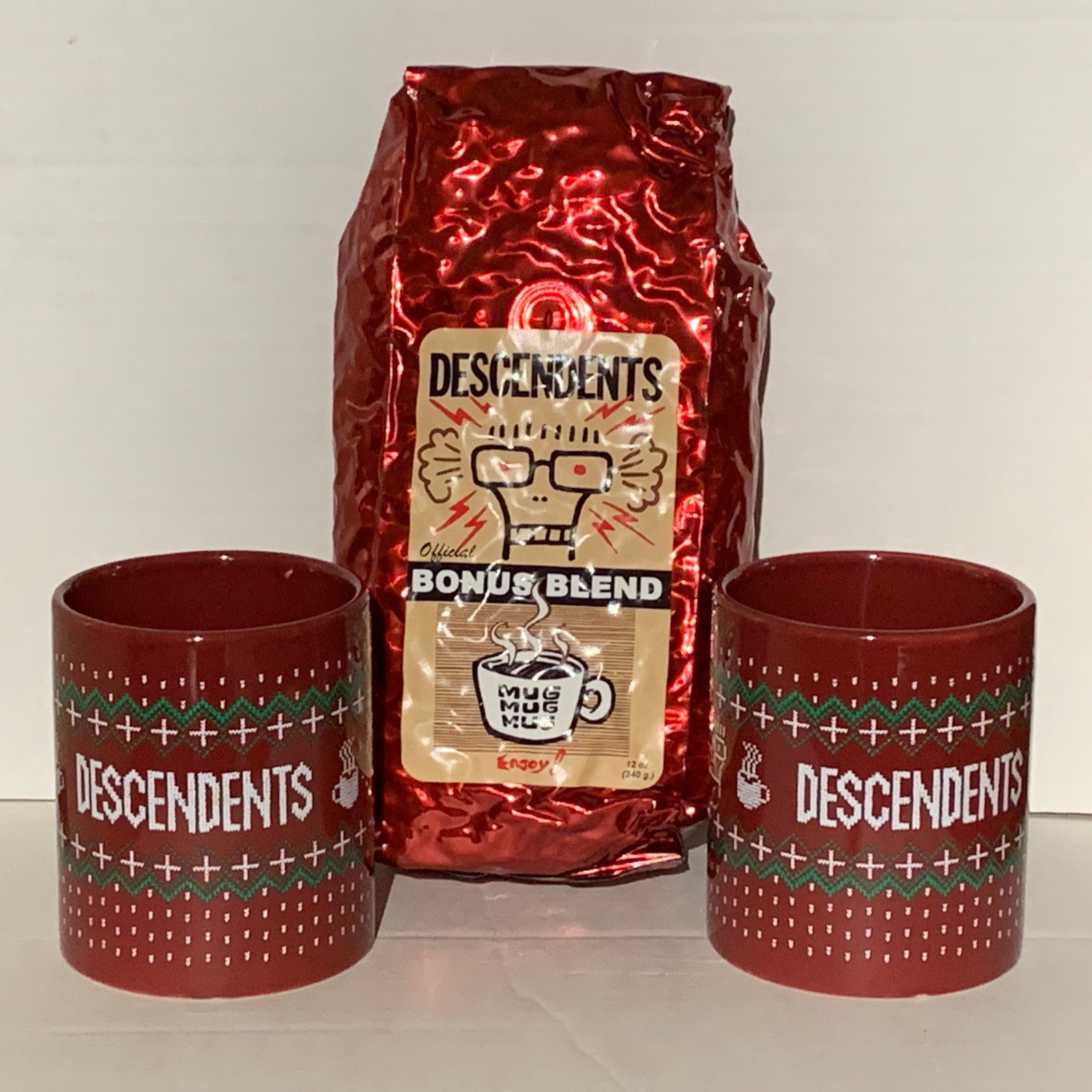 DESCENDENTS Christmas Mug Set + Bonus Blend Coffee Bag Bundle SEALED ...