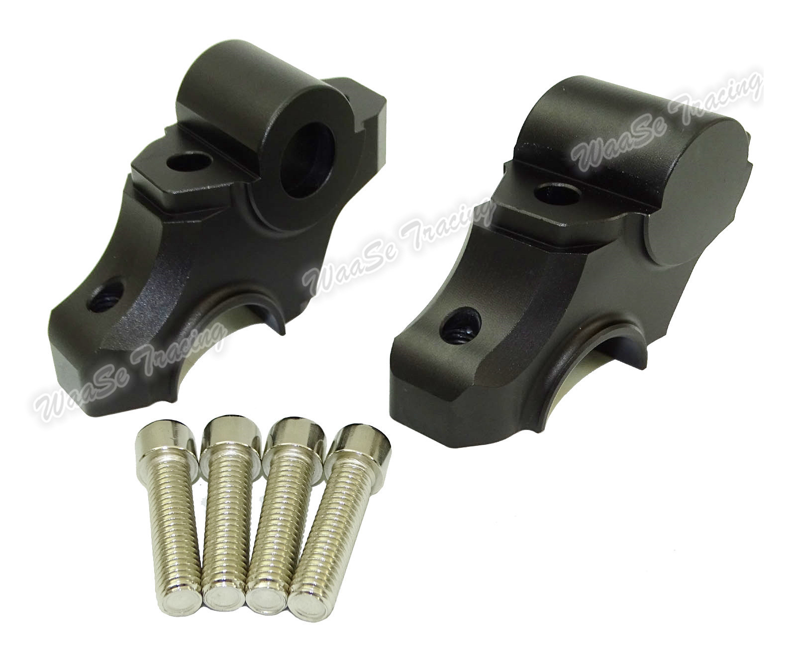 Handlebar Riser Bar 25mm Up 30mm Back Black Fit 13-17 YAMAHA MT-09 FZ ...