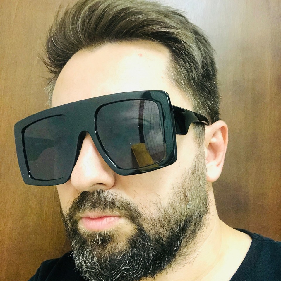 Fashion Oversized Shades Designer Miami Style Thick Frame Men Women ...