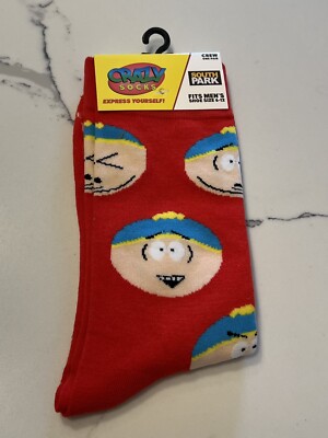South Park Eric Cartman Lame Men's Casual Crew Socks Size 6-12 red,blue ...