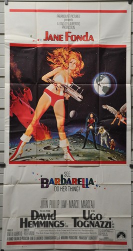 Barbarella 1968 ORIGINAL 41X81 3-SHEET MOVIE POSTER JANE FONDA JOHN PHILLIP LAW | eBay